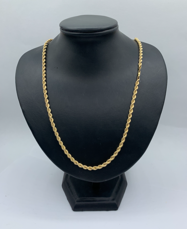 26 Inch 10K Gold Diamond Cut Quint Rope Chain – Gold Star Jewellers ...